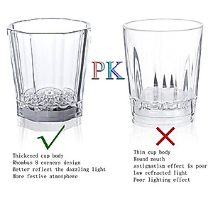 24 PCS Light Up Shot Glasses for Party Favors Adults Guests Kids Party Cups Led Shot Glasses Glow in the Dark Party Supplies Birthday Shot Glass Glowing Party Cups for Night Club,Christmas,Halloween