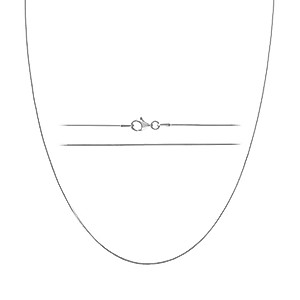 KISPER Silver 8 Sided Snake Chain Necklace –Thin, Dainty, 925 Sterling Silver Jewelry for Women & Men with Lobster Clasp – Made in Italy, 16”