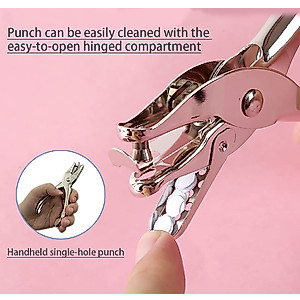 1/4 and 1/8 Inch Small Single Hole Punch, 2 Pack Handheld Circle Shaped Hole Puncher with 8 Sheet Capacity for DIY Craft Paper, Tag & Ticket, Perfect for Home, Office, Back to School Supplies