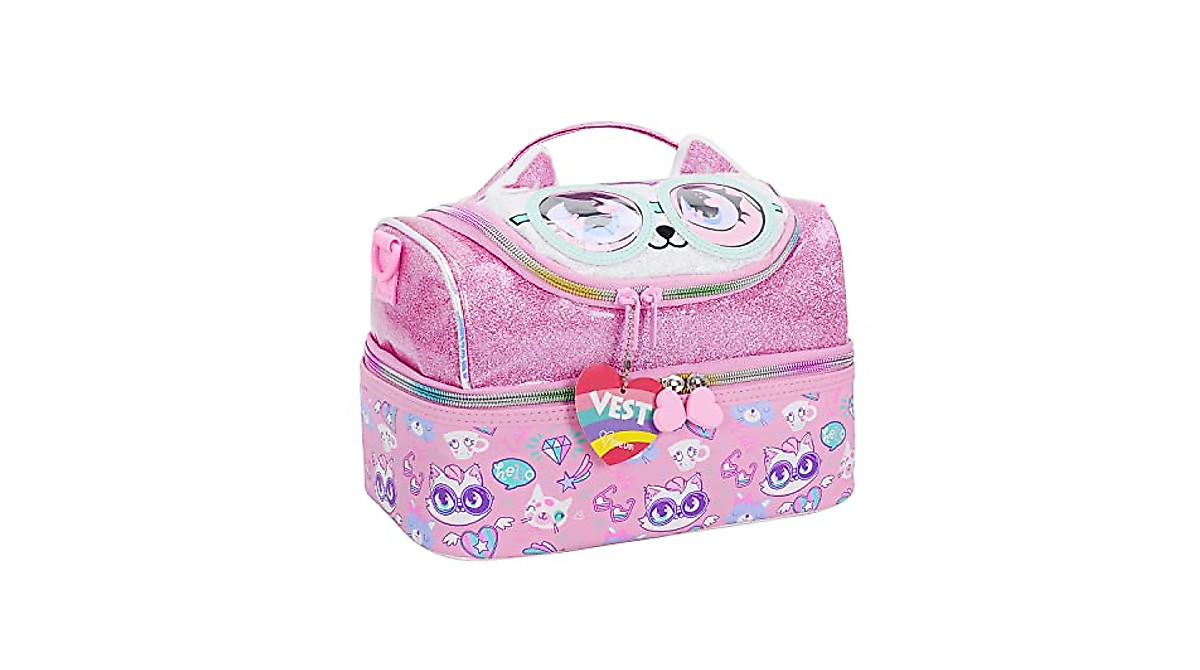Charming Cat Backpack & Lunch Box Set for Girls (Ages 3-8)