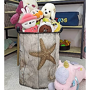 Round Waterproof Fabric Lightweight Storage Basket, Foldable Storage Box for Dirty Clothes, Laundry Basket for Boys and Girls, Suitable for College Dorm, Bedroom, Toy Nursery Kids Clothes Basket