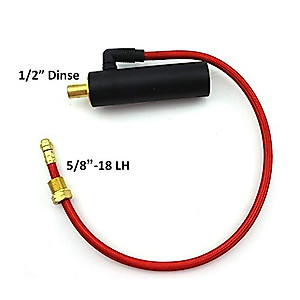 WeldingCity Separate-hose Dinse-type (50mm) Cable Adapter Plug Connector for Water-cooled TIG Welding Torch 18, 20 and 25-series