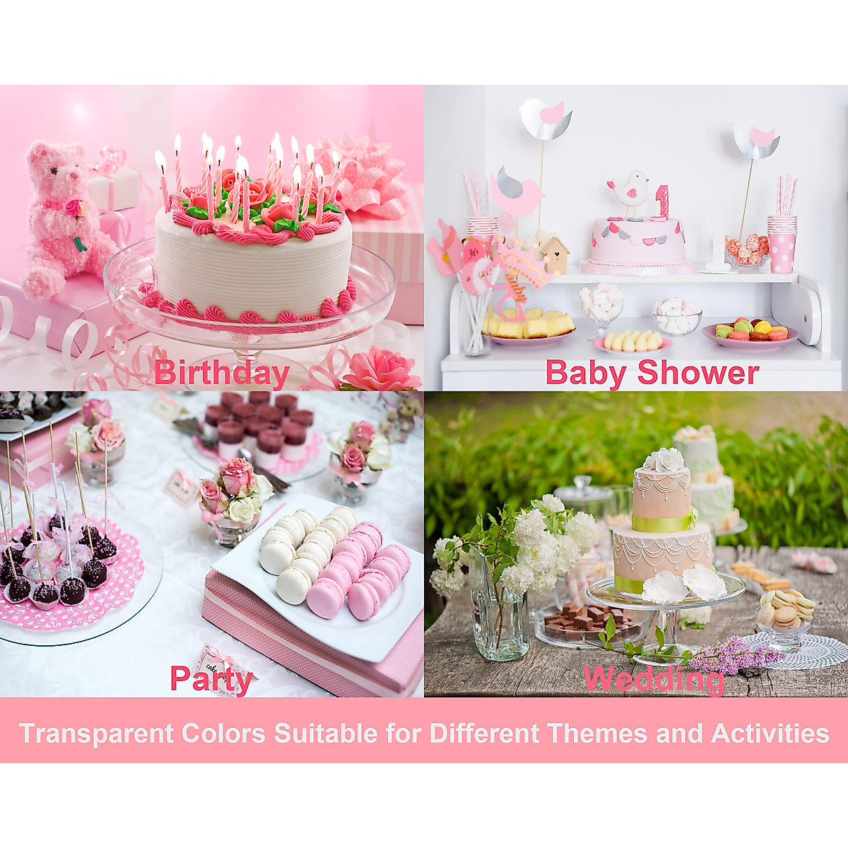 Ackers BORO3.3 Cake Pop Display Stand, 24 Hole Clear Acrylic Lollipop Holder Weddings Baby Showers Birthday Parties Anniversaries Halloween Candy Decorative (24 Hole)