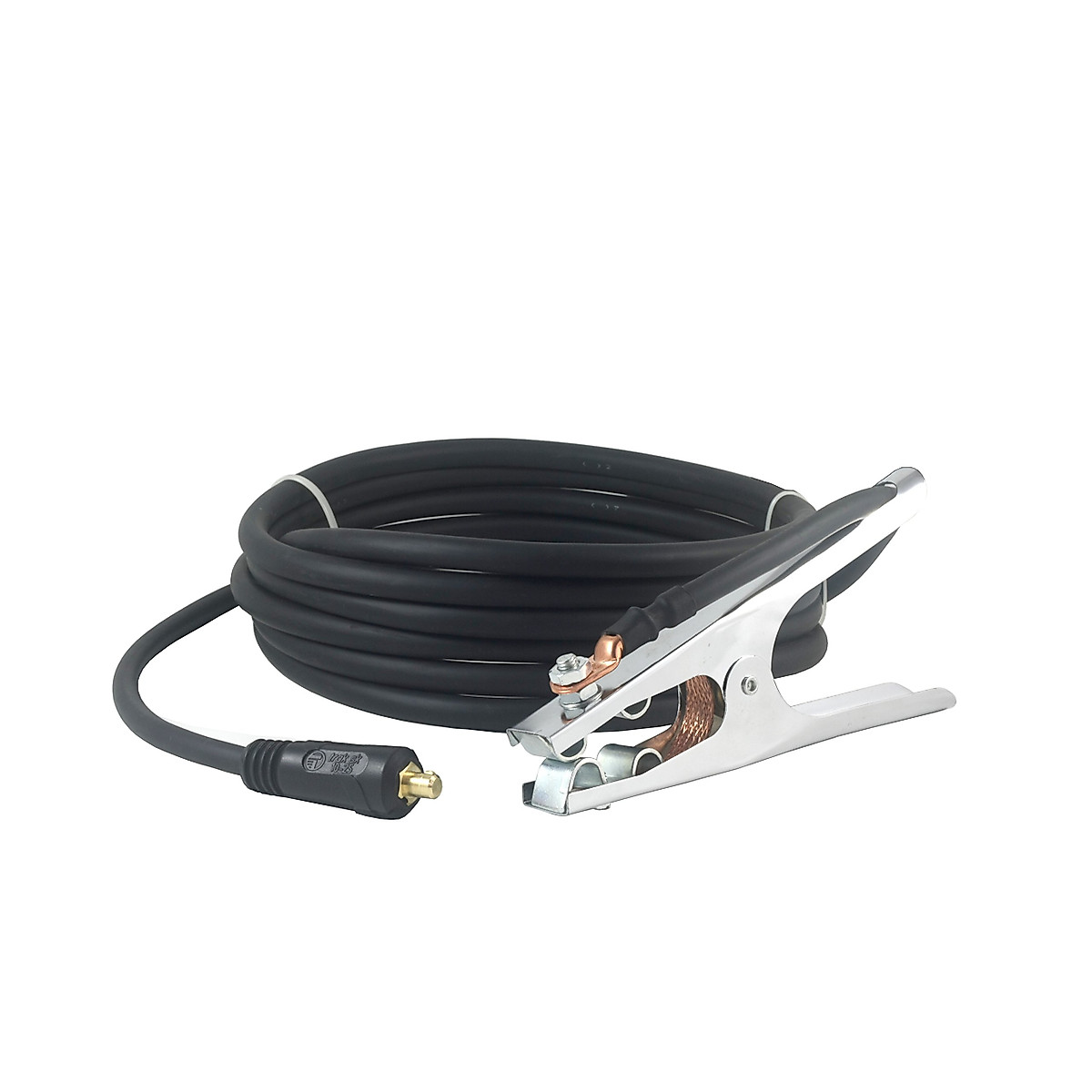 150 Amp Welding Ground Clamp Lead Assembly - Dinse 10-25 Connector - #4 AWG cable (15 FEET)