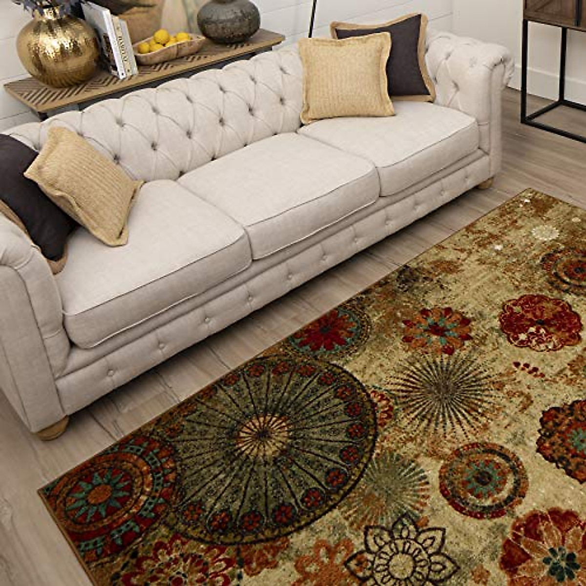 Mohawk Home Caravan Medallion Ornamental Area Rug, 7'6"x10', Multi