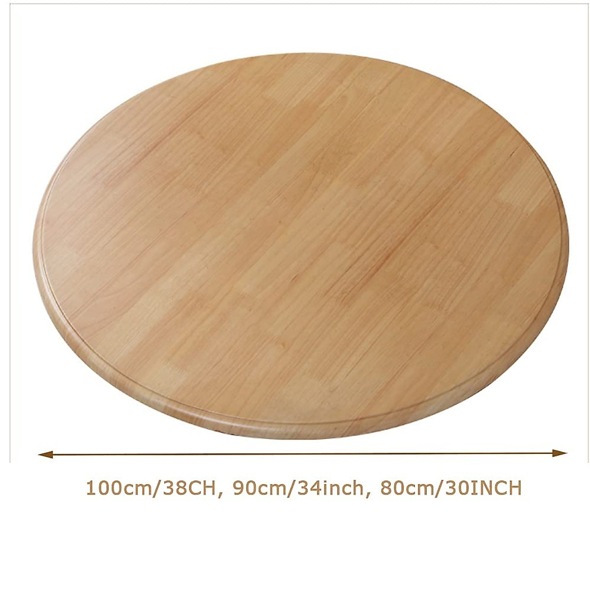 WEBUP Solid Wood Turntable 30in 34in 38in Lazy Susan Kitchen Turntable Large Rotating Tray For Dining Table, Round Table Top Serving Plate - Wooden (Size : 38inch/100cm)