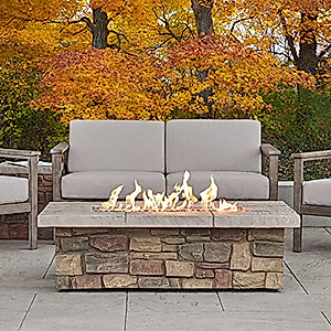 Real Flame C11812LP-BF Propane/Natural Gas, Sedona Rectangle Fire Table