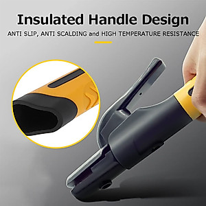 Stick Electrode Holder, 800A Heavy Duty Jaw Design Welder Holding Clamp with Non-slip Handle, Welding Rod holder Plier for Welding Machine