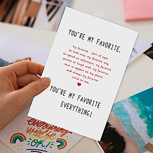 Zoytonky Funny Birthday Card for Women Men, Birthday Card for Husband Boyfriend, Romantic Anniversary Card for Him Her, Love Card for Wife Girlfriend, You Are My Favorite Everything