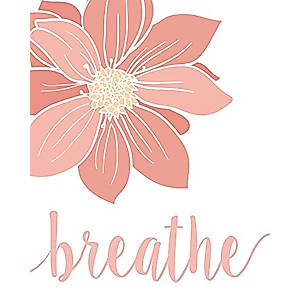 Relax Soak Unwind Breathe Pink White Blend Bath Flowers Prints, 4 (8x10) Unframed Photos, Wall Art Decor Gifts Under 20 for Home Office Studio College Student Teacher Floral Garden Yoga Inspired Fans
