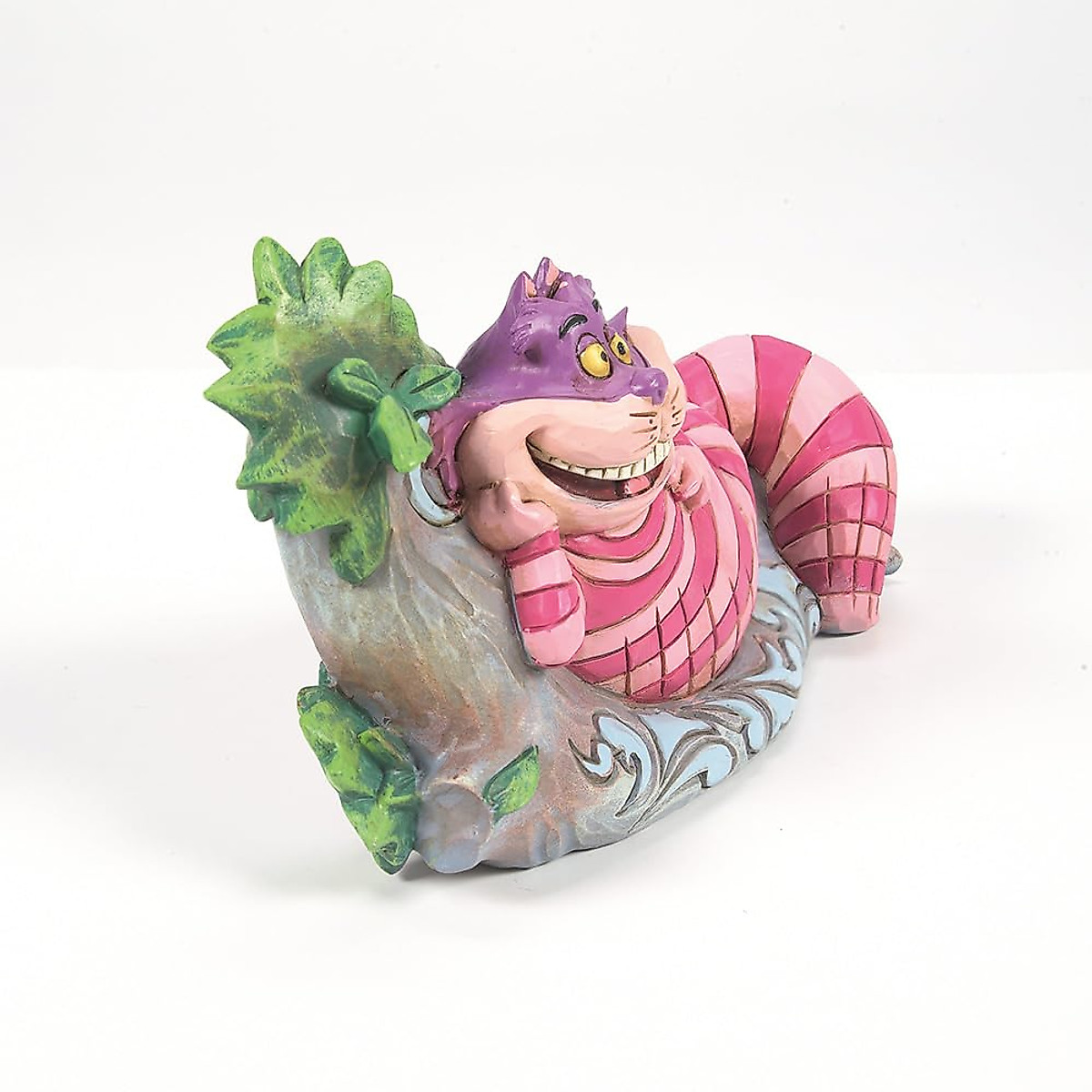 Enesco Disney Traditions by Jim Shore Alice in Wonderland Cheshire Cat on Tree Figurine, 2.72 Inch, Multicolor
