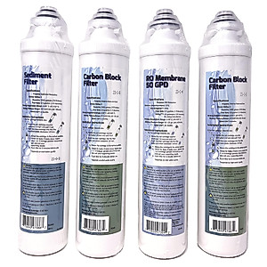 QCRO Complete Replacement Filter Kit 50 GPD for Pura/Aqua flo