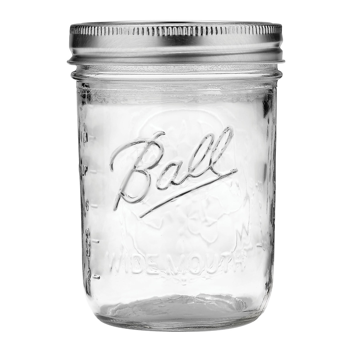 Ball 8 Glass Clear Jars | 16 oz. | Jars with Lids & Bands | Pint