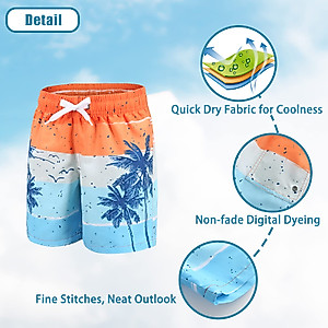 Aisyee Big Boys Swim Trunks Quick Dry Swim Shorts for Kids Beach Boards Shorts with Hawaiian 3D Prints Swimwear Seaside Size 16/14-16 Years
