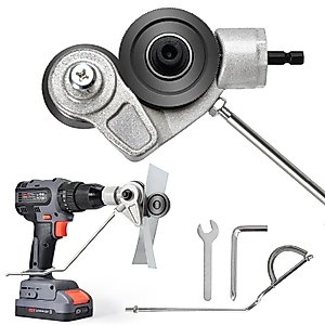 YOMIGA New Metal Nibbler Drill Attachment, Strengthened Electric Drill Plate Cutter Attachment, DIY Metal Drill Attachment, Sheet Metal Knife for Cutting Iron,White Sheet,Steel,Copper,Aluminum