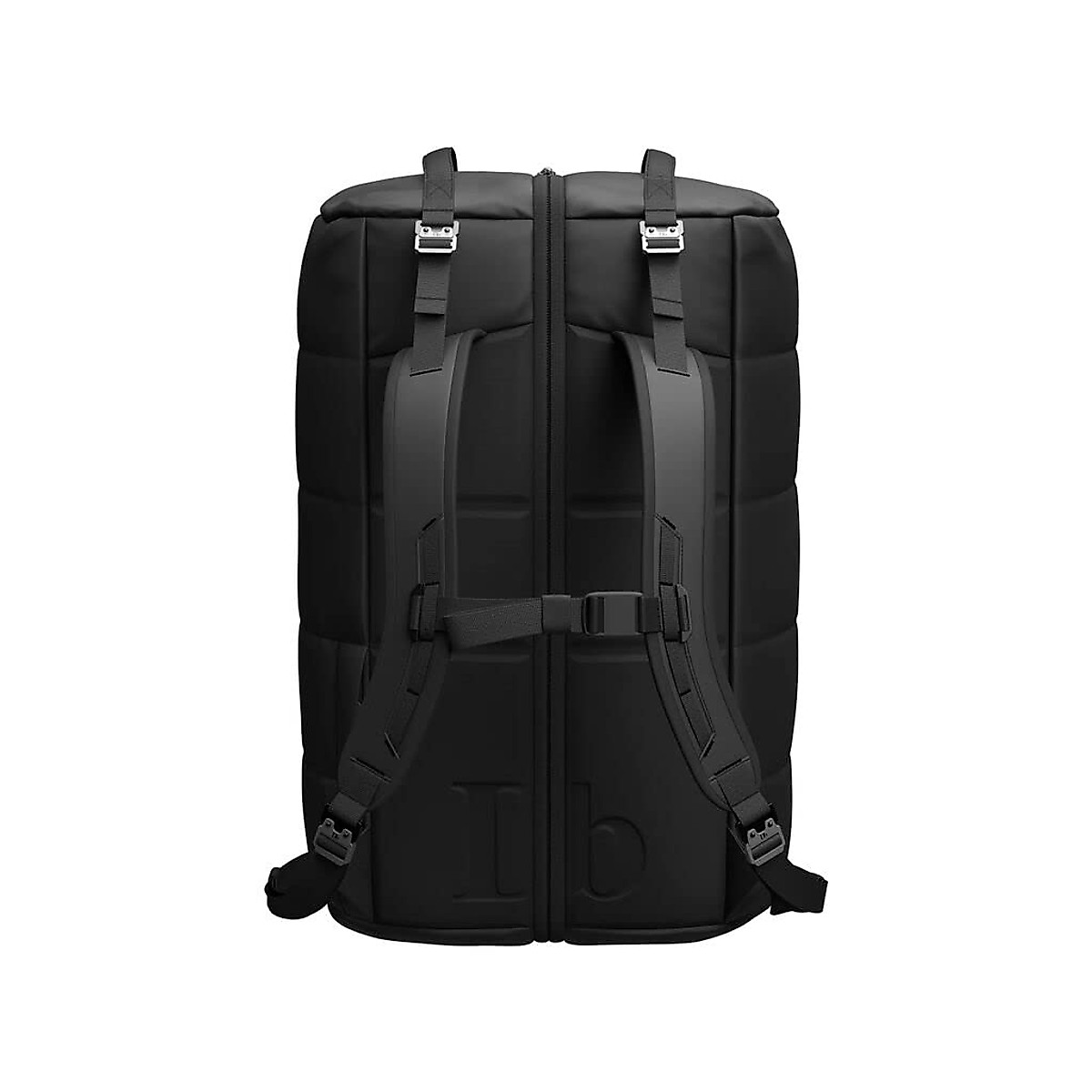 Db Journey Roamer Split Duffel Bag, Travel Duffel, Convertible Weekender with Ergonomic Straps for Comfort, Carry On Backpack with Roller Bag Hook Up System, 70L - Black Out