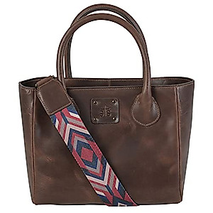 STS Ranchwear Basic Bliss Chocolate Satchel Leather Durable Brown Bag with Removable Nylon & Leather Strap