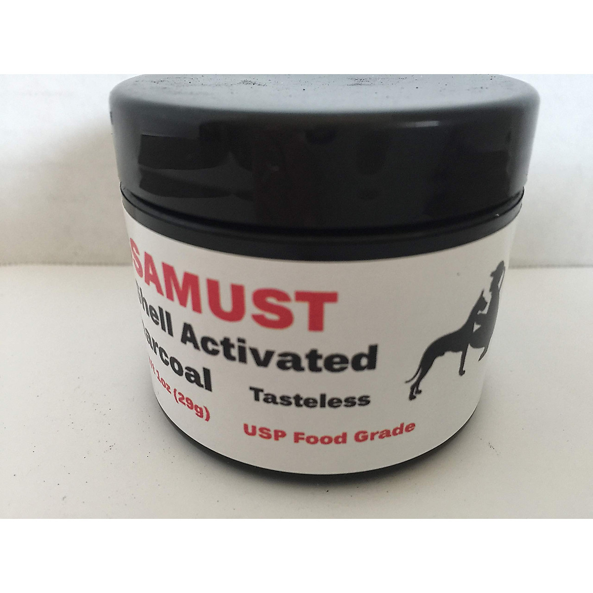 DOGSAMUST All Natural Coconut Shell Activated Charcoal for Dogs 1 oz Powder