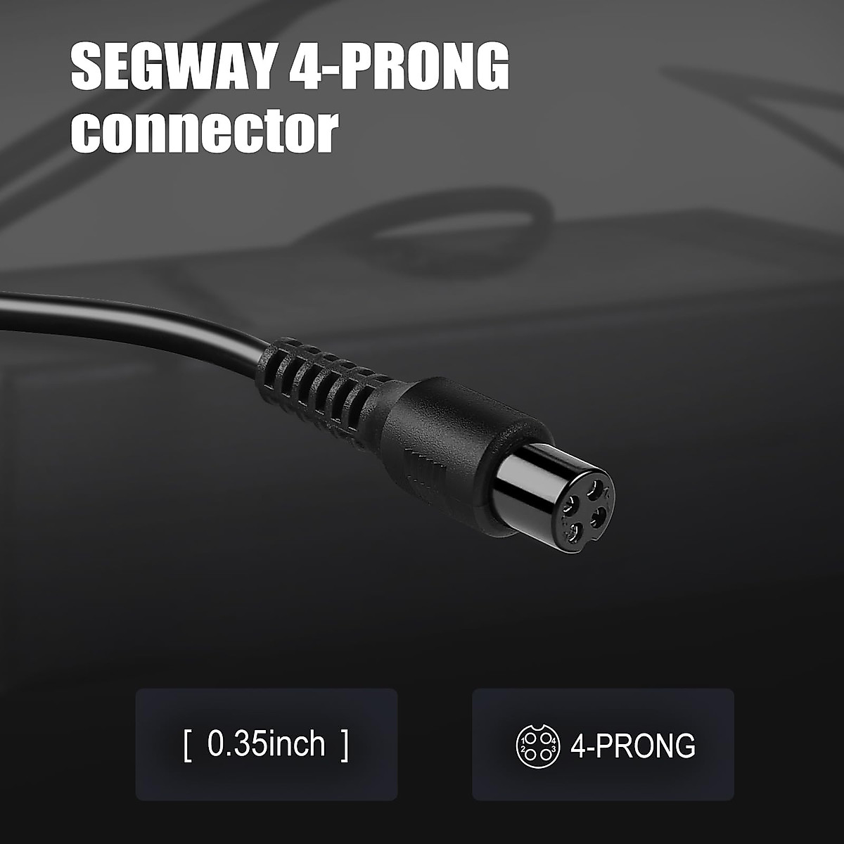 63V 4 Prong Charger for Ninebot S (Not for S-Plus) / Mini PRO/Mini lite / L8 / One A1/ One S2/ S-MAX, N3M240, GoKart Kit, Gokart PRO, 4-Pin fits for Segway Ninebot Charger
