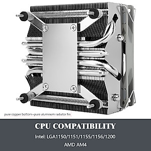 Thermalright AXP90-X53 Low Profile CPU Air Cooler, 53mm Height, TL-9015 Slim PWM CPU Fan, AGHP 3.0 Technology, ITX Heatsink Cooler, for AMD:AM4 AM5/Intel 1150/1151/1155/1156/1200/1700