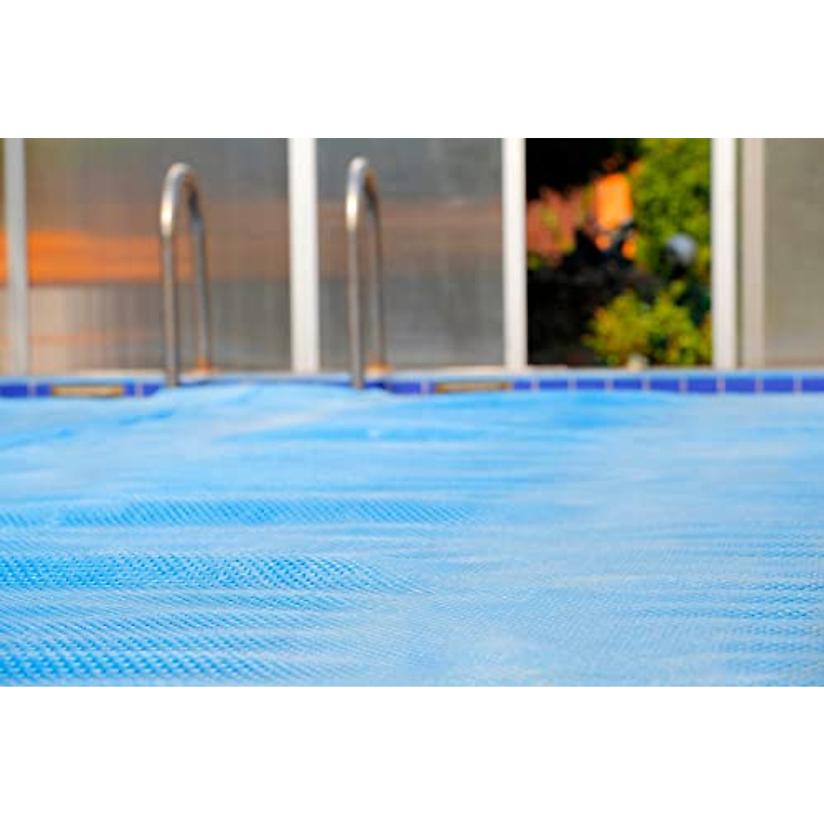 SunHeater Pool Solar Blanket - Heavy Duty Rectangular Pool Solar Cover with Bubbles - Heat Transfer Solar Pool Heater for In-Ground Swimming Pools - Durable 12 Mil Thick Polyethylene - 12' x 24' Feet