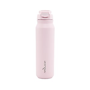 REDUCE 32 oz Hydrate Pro Stainless Steel Insulated Water Bottle - Flip Top Leak-Proof Lid, Dishwasher Safe, BPA-Free, Dual Wall Vacuum, Keeps Drinks Cold for 48 Hrs, Cup Holder Friendly - Pink Quartz