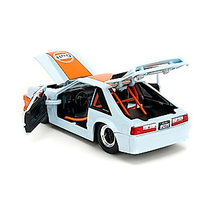 Bigtime Muscle 1:24 1989 Ford Mustang Gulf Die-Cast Car, Toys for Kids and Adults(Blue)