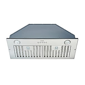 KOBE INX2930SQBF-500-2 Insert Range Hood, 30-Inch, Stainless Steel