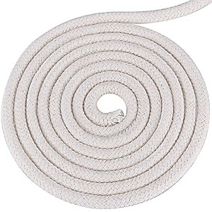 Natural Cotton Rope, ZEONHAK 1/4 Inch x 328 Feet White Clothesline Rope, All Purpose Braided Cord for Clothes Hanger Garden Flower Plant DIY Decoration