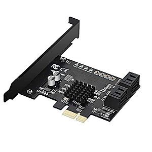 MZHOU PCIE 2.0 X 1 to SATA 4 Port Adapter Card Marvell Chipset Without Raid for Ipfs Mining and Adding Sata 3.0 Devices
