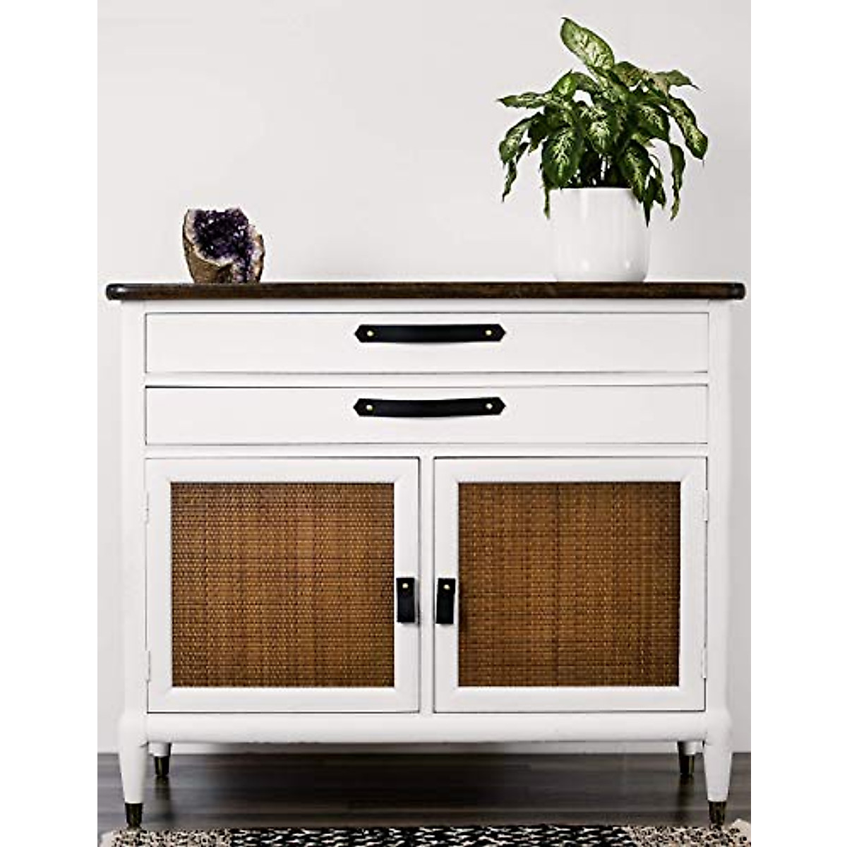 KEYAIIRA - Leather and Brass Drawer Handle - minimal furniture knobs modern kitchen handle pulls for cabinets farm house Scandinavian dresser hardware