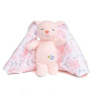 KIDS PREFERRED Snug Hugs Bunny Blanky, Stuffed Animal Lovey Blanket 6 inches