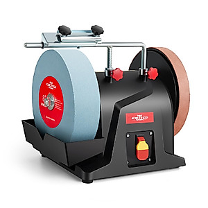 Excited Work 8 inch Two-Direction Water Cooled Wet/Dry Sharpening System 120RPM for Household Knives and Woodworking Tools 8ft