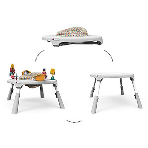 Oribel PortaPlay Baby Activity Center: Development Focused Toys. Foldable, Portable, and Transforms to a Play Table, Unisex (Wonderland Adventure, Gray)