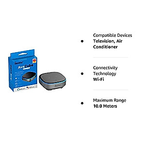 WiFi Smart IR Remote Controller with Alexa Built-in, Voice Control Smart Home/Avatar Controls/Infrared Device, Avacube IR Blaster for TV, STB, DVD, AC, Fan(AI Voice Hub)