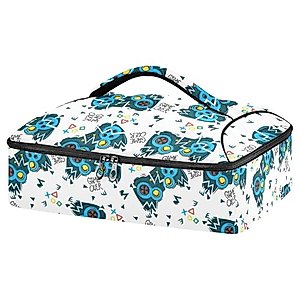 Kcldeci Insulated Thermal Food Carrier Insulated Casserole Carrier for Hot or Cold Food,Joystick Gamer Gamepad Sign Insulated Tote Bag for Potluck Cookouts Parties Picnic,Lasagna Lugger