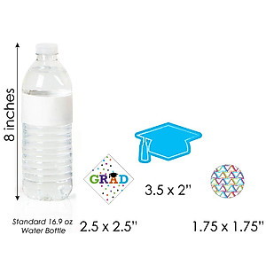 Big Dot of Happiness Hats Off Grad - DIY Shaped Graduation Party Cut-Outs - 24 Count