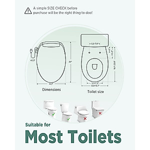 Silonn Electric Bidet Toilet Seat for Elongated Toilets, Heated Seat with Warm Air Dryer, Nightlight, Self-Cleaning Dual Nozzle, Posterior Washing and Feminine Cleaning, White