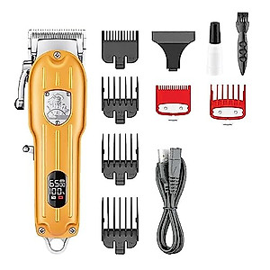HARUE Hair Clippers for Men, Hair Clipper Professional Hair Trimmer Cordless Hair Cutting Machine Electric Rechargeable Adjustable Trimmer for Men