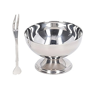 Haofy Ice Cream Bowl Trifle Tasting Bowls Easy To Rust Resistant Durable Elegant With Fork For Restaurant (150ml)
