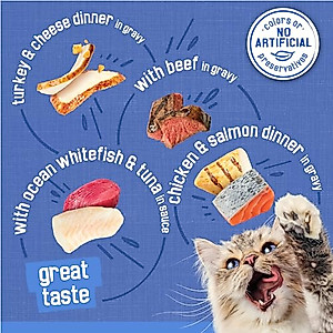 Purina Friskies Gravy Wet Cat Food Variety Pack, Savory Shreds - (Pack of 32) 5.5 oz. Cans