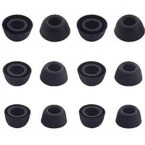 BLUEWALL Ear Tips Eartips Earbuds Tips Ear Cushion for Jabra Elite 85t Active 85t Earbuds, Fit in Charging Case Earbud Covers Tips for Jabra 85t, S/M/L, 6 Pairs, Black