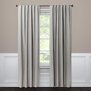 threshold Blackout Curtain Panel Aruba Gray Stone 84" - Machine Wash