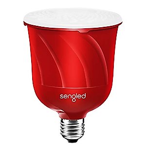 Sengled Pulse LED Smart Bulb with JBL Bluetooth Speaker, Requires Pulse Starter Kit, App Controlled Up to 8 BR30 LED Light Bulbs, E26 Base, Compatible with Amazon Alexa, Candy Apple Red