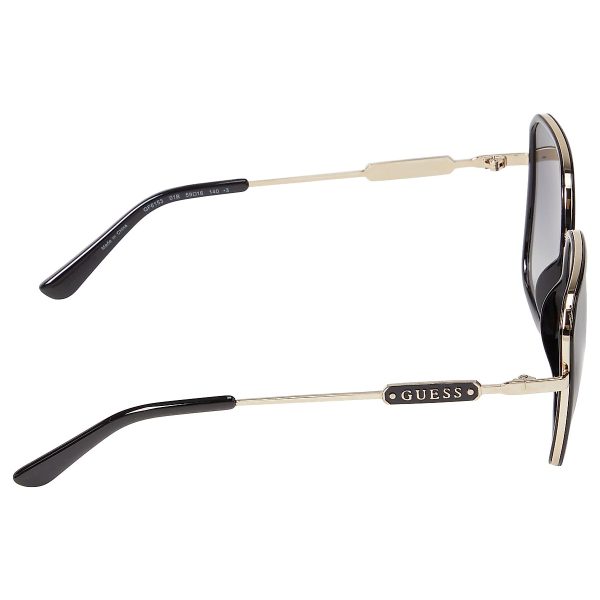 GUESS 59 mm GF6153 Shiny Black/Gradient Smoke One Size