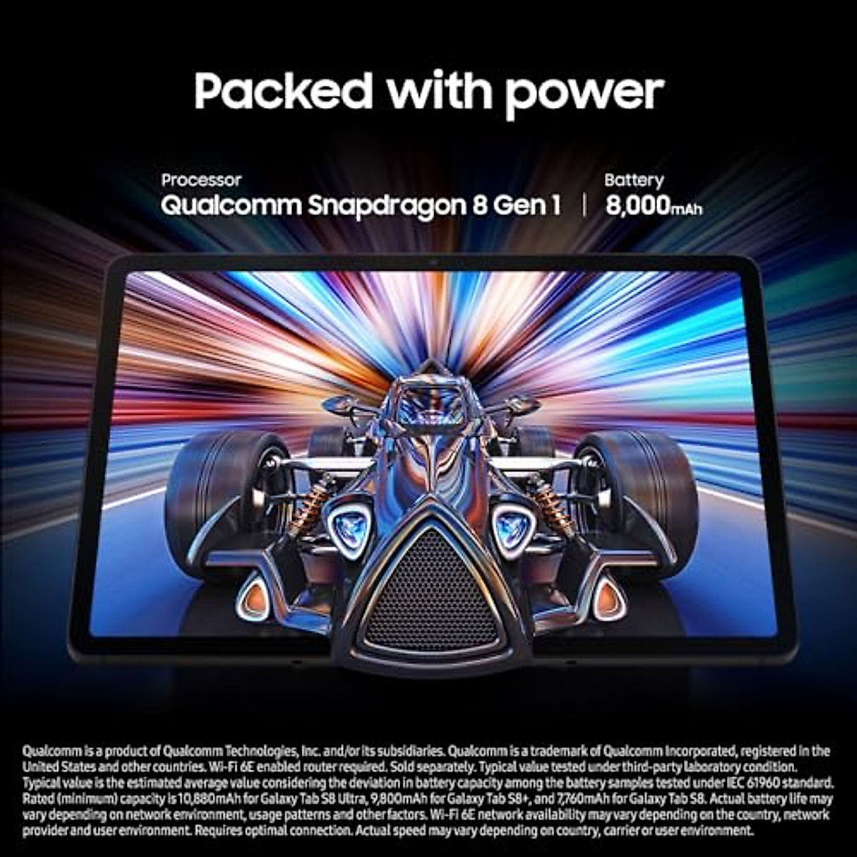 SAMSUNG Galaxy Tab S8 11” 128GB WiFi 6E Android Tablet, PC Experience, Large LCD Screen, S Pen Included, Ultra Wide Camera, Expandable Memory, Long Lasting Battery, US Version, 2022, Graphite