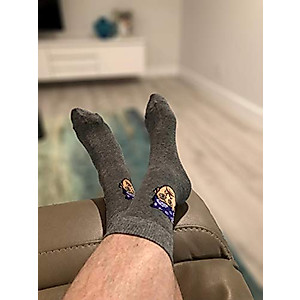 Balanced Co. Prison Mike Dress Socks Michael Scott Funny Socks Crazy Socks Casual Cotton Crew Socks (Gray)