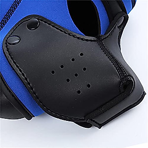 OnundOn Doggy Mask Halloween Hood Puppy Mask for Cosplays Masquerade (Blue)