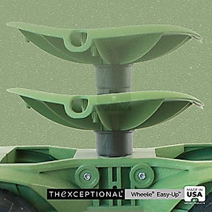 TheXceptional Wheelie Easy-Up | Wheeled Garden Stool with Handles Relieve Pain Getting Up and Down | Gardening Work-Seat with Wheels for Elderly Seniors Kneeler | Made in USA by Vertex | Model EX530