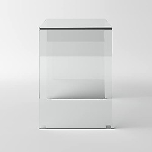 Neos Modern Furniture CD008-N Rectangular Shaped PC Laptop Workstation Table for Home Office, Clear